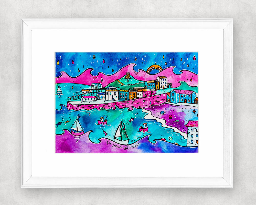 Tenby ~ A Colourful Dream Original Watercolour Painting – Rhiannon Art