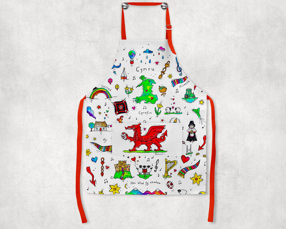 Welsh Apron, Oven Glove and Tea Towel Set – Rhiannon Art