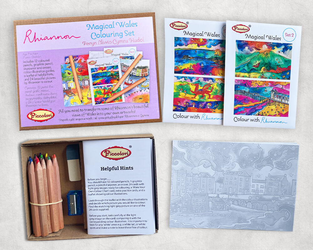 Piccolori ~ Magical Wales Colouring Set – Rhiannon Art