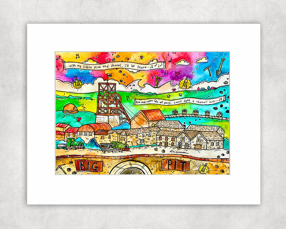 Big Pit Mounted Print – Rhiannon Art