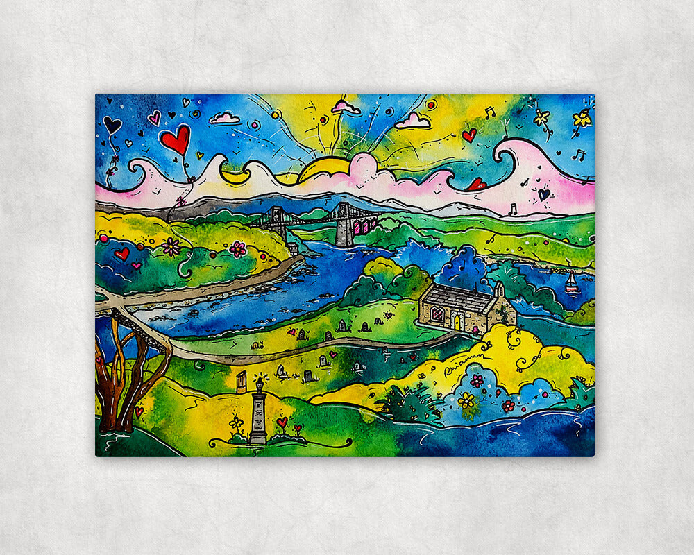 Menai Bridge Magic Printed Canvas – Rhiannon Art