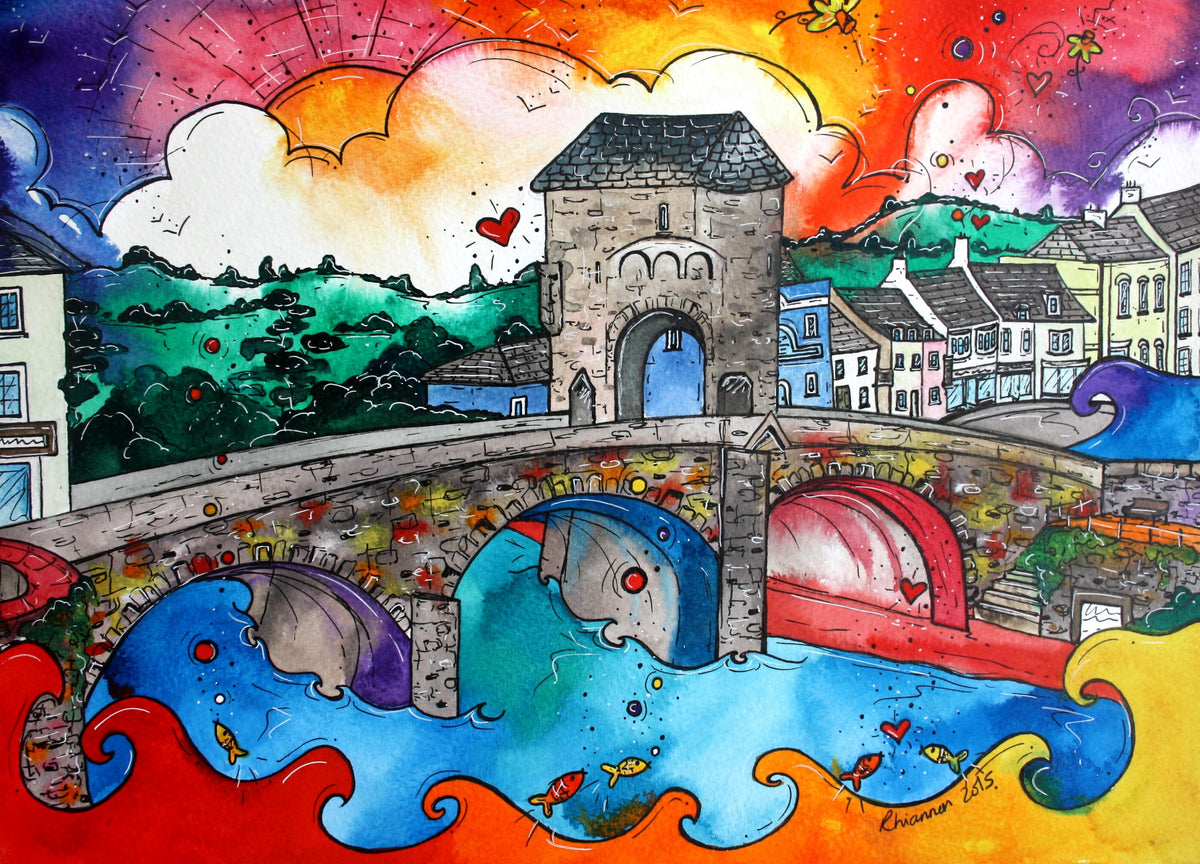 Rhiannon Art, Monmouth, Printed Canvas