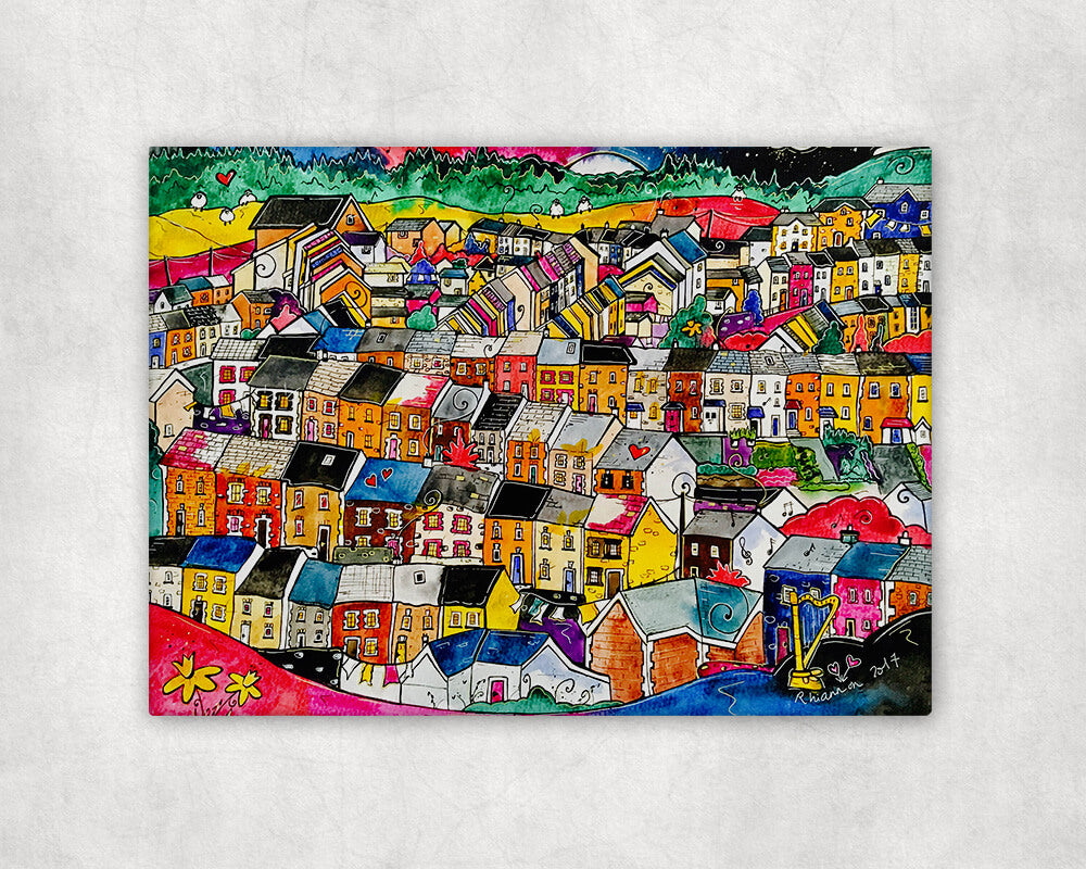 Rhiannon Art, The Valleys Printed Canvas