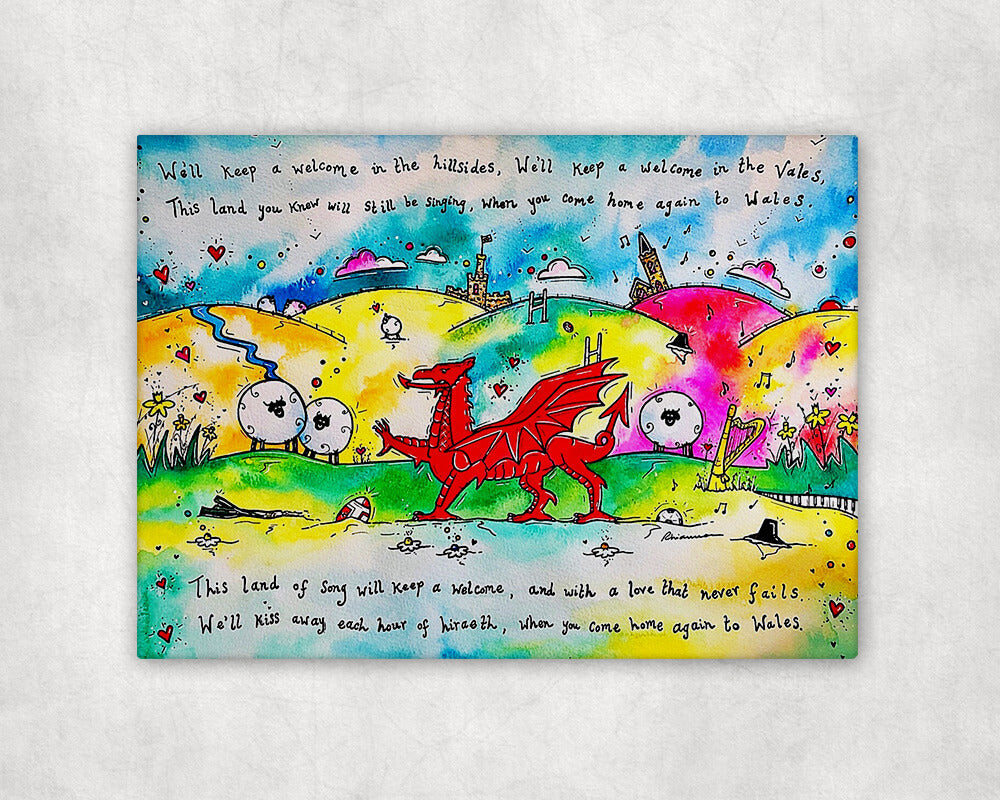Colourful Hiraeth Printed Canvas – Rhiannon Art
