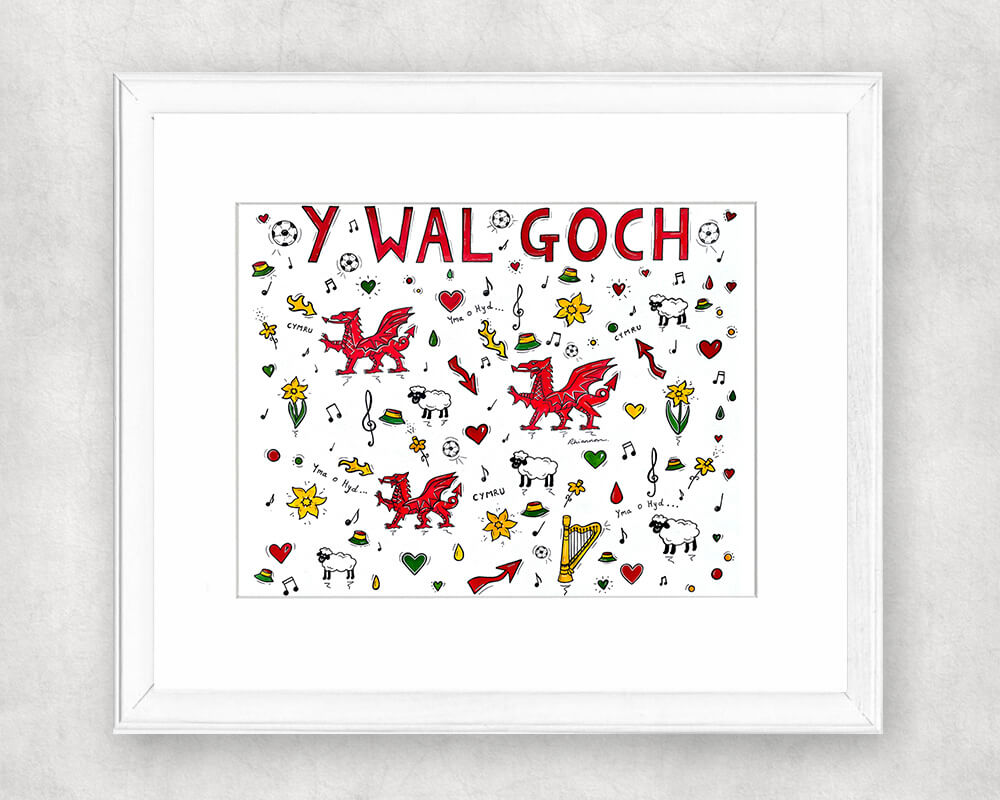 Y Wal Goch Original Watercolour Painting – Rhiannon Art